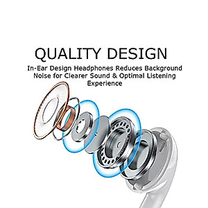 Apple Earbuds/Wired Earphones/iPhone Headphones/Lightning [Apple MFi Certified] Built-in Microphone & Volume Control Compatible with iPhone 7/8/X/11/12/13/14/Pro/Pro Max, Support All iOS System