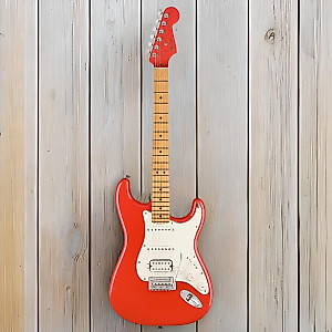 Fender Player Stratocaster Electric Guitar - Fiesta Red with Maple Fingerboard and Matching Headstock