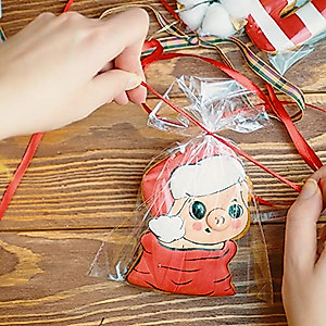 Yotelab Cellophane Treat Bags, 6x9 Inches Clear Cellophane Bags With Twist Ties