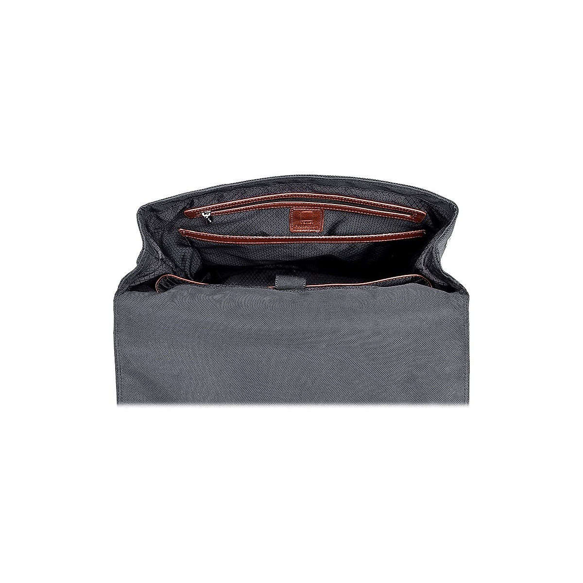 McKleinUSA Element, 1680D Ballistic Nylon with Leather Trim, 17" Nylon, Two-Tone, Flap-Over, Laptop & Tablet Backpack, Black (78475)