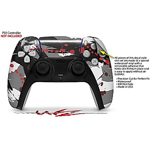 WraptorSkinz Skin Wrap compatible with Sony PS5 DualSense Controller Abstract 02 Red (CONTROLLER NOT INCLUDED)