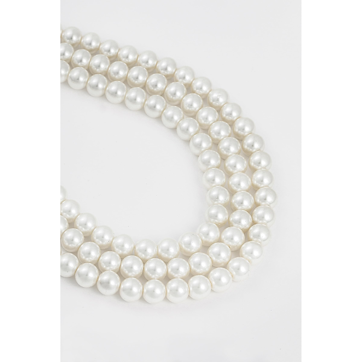 BABEYOND Round Imitation Pearl Necklace Vintage Multi Strands Choker Necklace 20s Flapper Necklace for Party (Style1)
