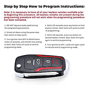 Keymall keyless Entry Replacement Car Key Fob Remote Transmitter 4D63 for Ford, Lincoln, Mercury CWTWB1U345