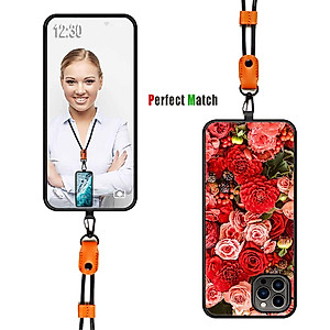 JEZSTHAI Patterned Case for Samsung Galaxy A40 Cover with Adjustable Neck Cord Strap,Soft Shockproof Protective Cover for Samsung A40 Case with Universal Phone Lanyard/Wrist Strap,Style*A03