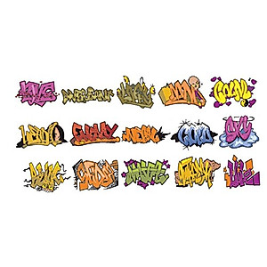 N Scale 1:160 Graffiti Waterslide Decals Set #2 - Weather Your Rolling Stock & Structures!