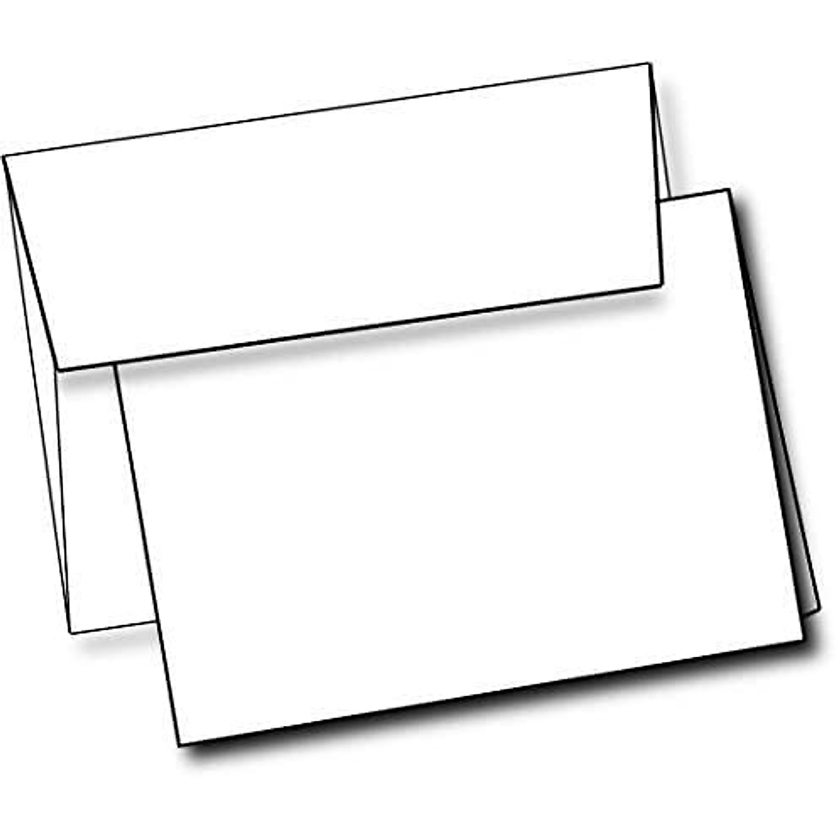 Heavyweight White Blank Cards With White Envelopes 4.25"x5.5" Greeting Cards Blank Cards And Envelopes Printable Note Cards With Corresponding Envelopes (25 Pack)