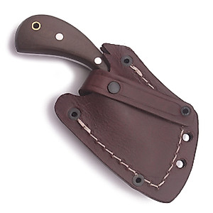 GCS Handmade Micarta Handle D2 Tool Steel Tactical Hunting Knife with leather sheath Full tang blade designed for Hunting & EDC GCS 281