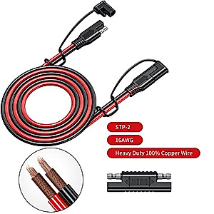 Kewig SAE Extension Cable 16AWG SAE to SAE Extension Cable Quick Disconnect Wire Harness SAE Connector for Solar Panel Battery Motorcycle Cars Tractor (13FT)