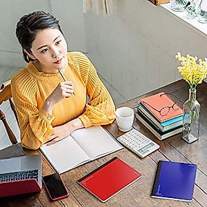 Arteza Composition Books, Wide Ruled, 100 Sheets, Pack of 8 in 4 Colors, 9.75x7.5-inch, Double Sided for Students, College Classes, Schoolwork, Studying, and Notes