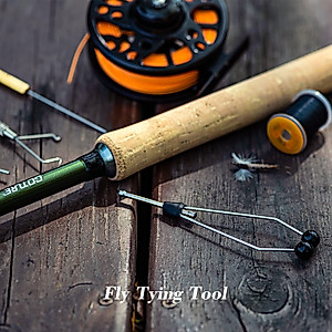 Goture Black Bullet Head Bobbin with Ceramic Tips,Fly Fishing Tying Tool Made of Iron and Ceramic,Lure Making Tool