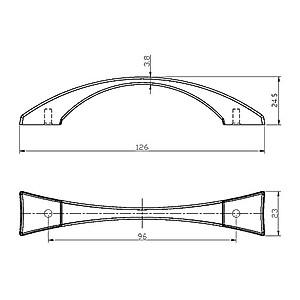 Richelieu Hardware BP391371195 Clignancourt Collection 3 3/4-inch (96 mm) Center-to-Center Brushed Nickel Traditional Cabinet and Drawer Pull Handle for Kitchen, Bathroom, and Furniture