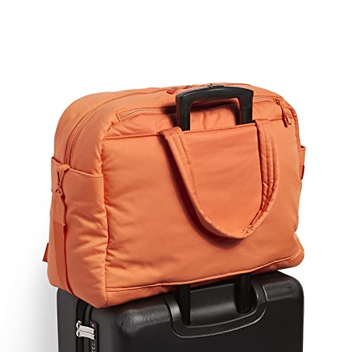 Vera Bradley Women's Cotton Utility Travel Bag, Orange Bell Pepper - Recycled Cotton, One Size