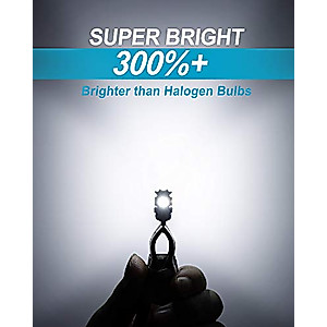 Yorkim 194 LED Bulbs White 6000k Super Bright 5th Generation, T10, 168 LED Bulb for Car Interior Dome Map Door Courtesy License Plate Lights W5W 2825, Pack of 10