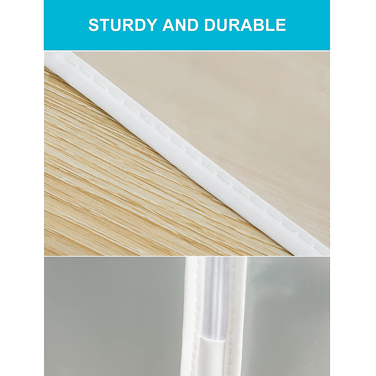 43'' Extra Large Clear Hanging Garment Bags for Closet Storage Bottom Enclosed Garment Rack Cover Sealed Wardrobe Clothes Protector for Coats, Suits, Dresses (Rack not Included), 2 Packs