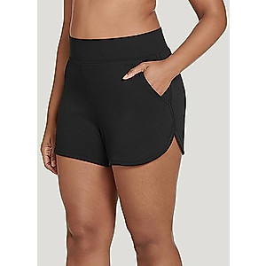 Jockey Women's Loungewear French Terry 3.5" Short, Black, S