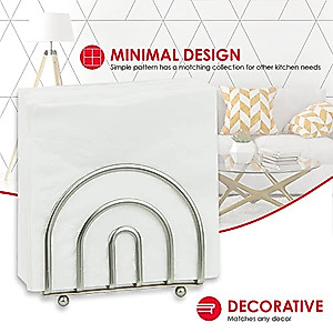Home Basics Paper Satin Nickel Collection Napkin Holder [Misc.], 5.50" L x 2.75" W x 4.50" H