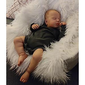 Zero Pam Sleeping Reborn Baby Doll Boy 20 Inch Lifelike Silicone Toddler Dolls Realistic Newborn Doll Eyes Closed Soft Body Visible Veins Handcrafted