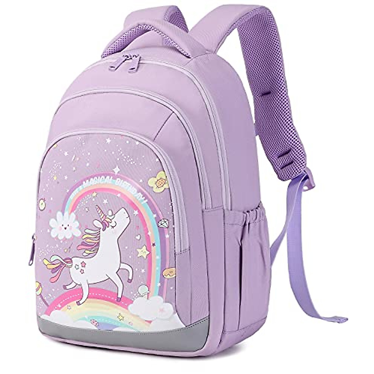 Abshoo Cute Kids Backpack For Girls Kindergarten Elementary Unicorn School Backpacks With Chest Strap (Unicorn Purple)