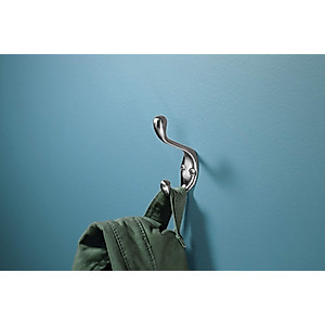 Liberty B42302Q-SN-C5 Heavy Duty Coat and Hat Hook, 3-inch, Matte Nickel