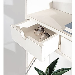 Kate and Laurel Georgie Wall Hanging Desk, 26x6x30, White