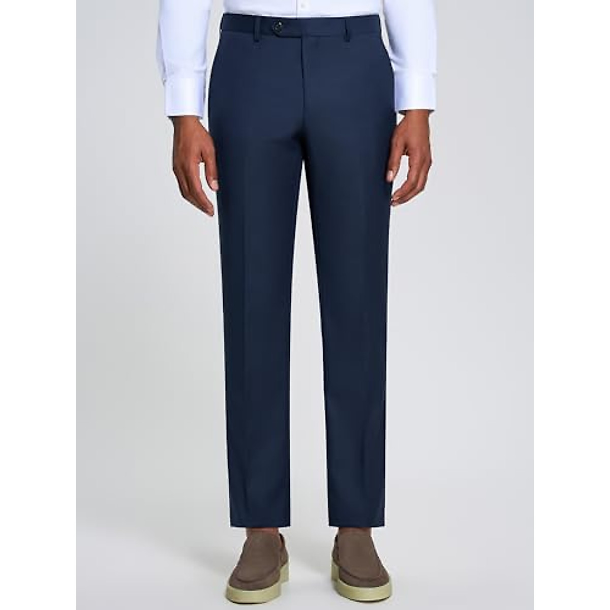 CHAMA Men's 100% Wool 2 Piece Suit Set, Classic Fit Two Button Suit Jacket Blazer & Pants Set Suit - Many Colors Navy…