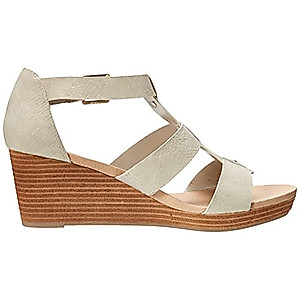Dr. Scholl's Shoes womens Barton Wedge Sandal, Grey Snake, 8 US