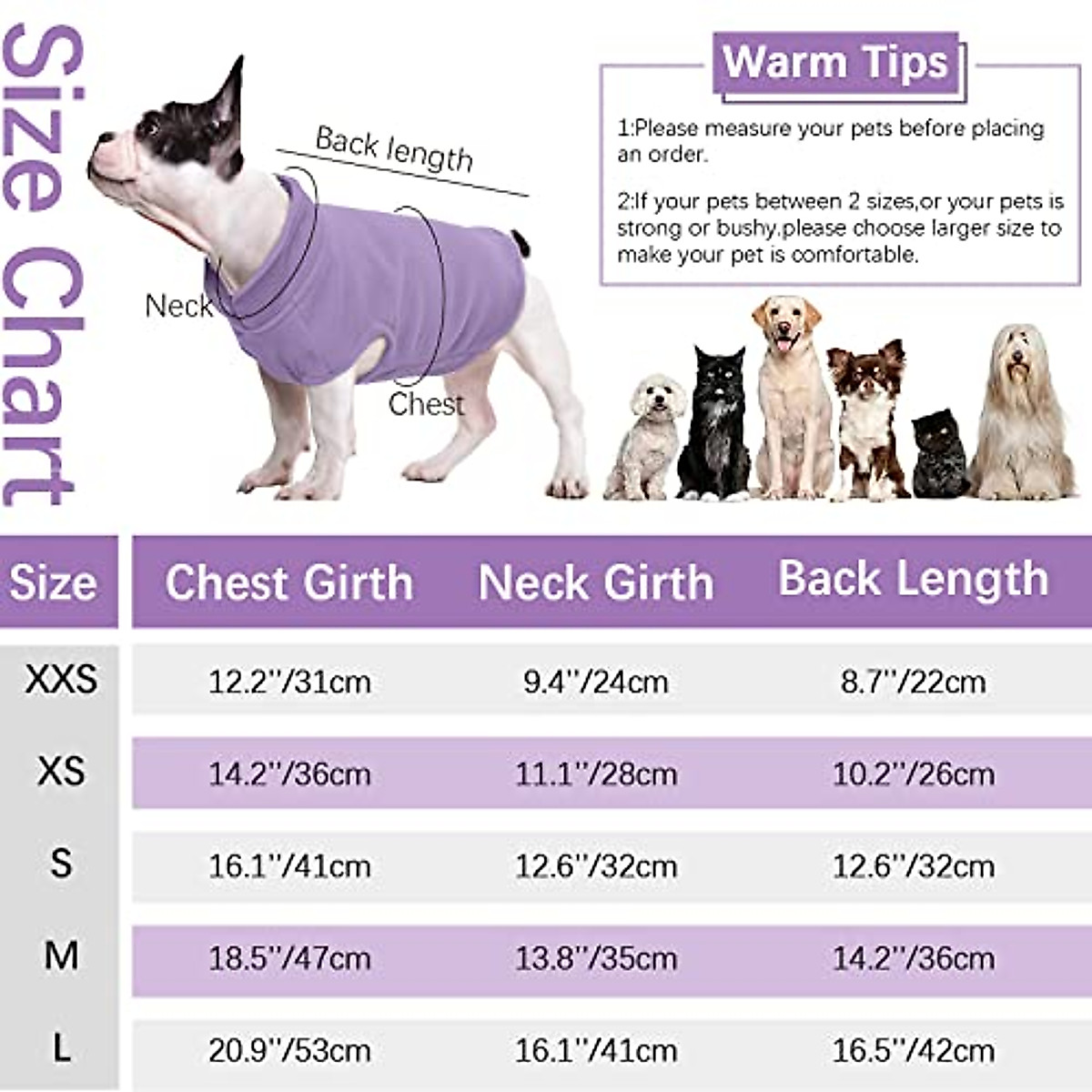 FUAMEY Dog Fleece Vest,Warm Sweatshirt Puppy Stretchy Sweater Pullover Dog Turtleneck Coat Dog Winter Jacket with Leash Hole,Doggie Dachshund Sweaters Yorkie Clothes for Small Medium Dogs