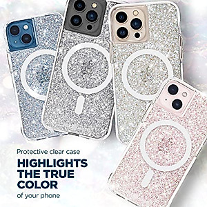 Case-Mate iPhone 13 Case - Twinkle Stardust [10FT Drop Protection] [Compatible with MagSafe] Magnetic Cover with Cute Bling Sparkle for iPhone 13 6.1", Anti-Scratch, Shock Absorbent, Slim Fit