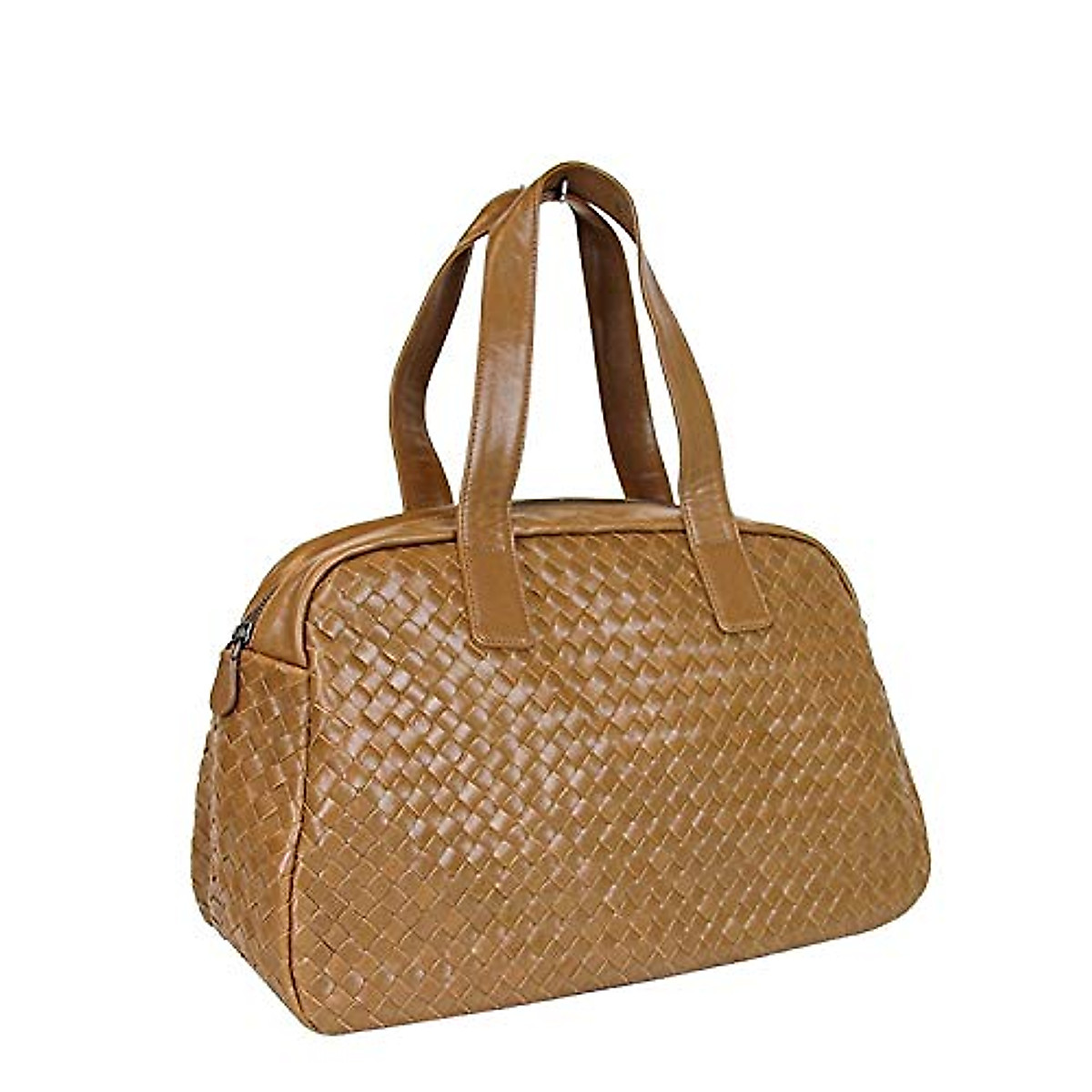 Bottega Veneta Women's Brown Leather Woven Dome Boston Bag