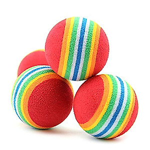 Bepets 12PCS Foam Balls for Cats, Colorful Rainbow Ball Cat Toy Sponge Ball Cat Toy Ball Soft Pet Ball Toy for Cat Puppy Kitty