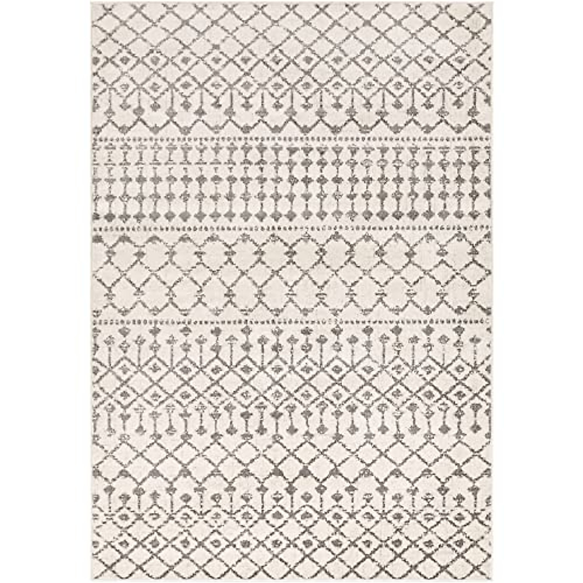 Livabliss Elsie Global Bohemian Area Rug,6'7" Square,Khaki/Gray