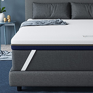 BedStory 4 Inch King Size Firm Memory Foam Mattress Topper - Extra Firm Bed Topper for Overweight Individuals, Back Pain Relief Enhanced Cooling Pad with Skin-Friendly Cover, CertiPUR-US Certified