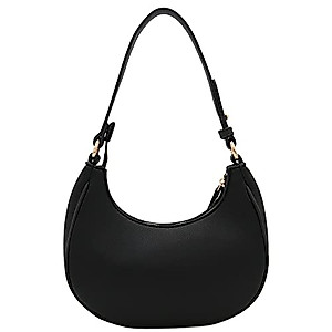 Small Crescent Shoulder Bag Under the Arm Purse (Black)