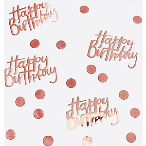 Rose Gold Birthday Confetti for Table Decorations,Table Sprinkle Dessert Table Decorations Light Up Your Birthday Party