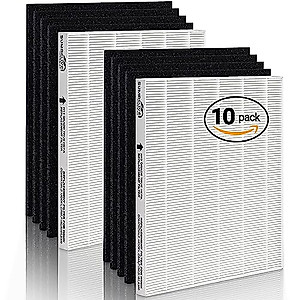 115115 replacement Filter for Winix Air Purifier C535 Filter A, 2 True HEPA(H13) Filter + 8 Activated Carbon Filters （2 Sets-A Total of 10）