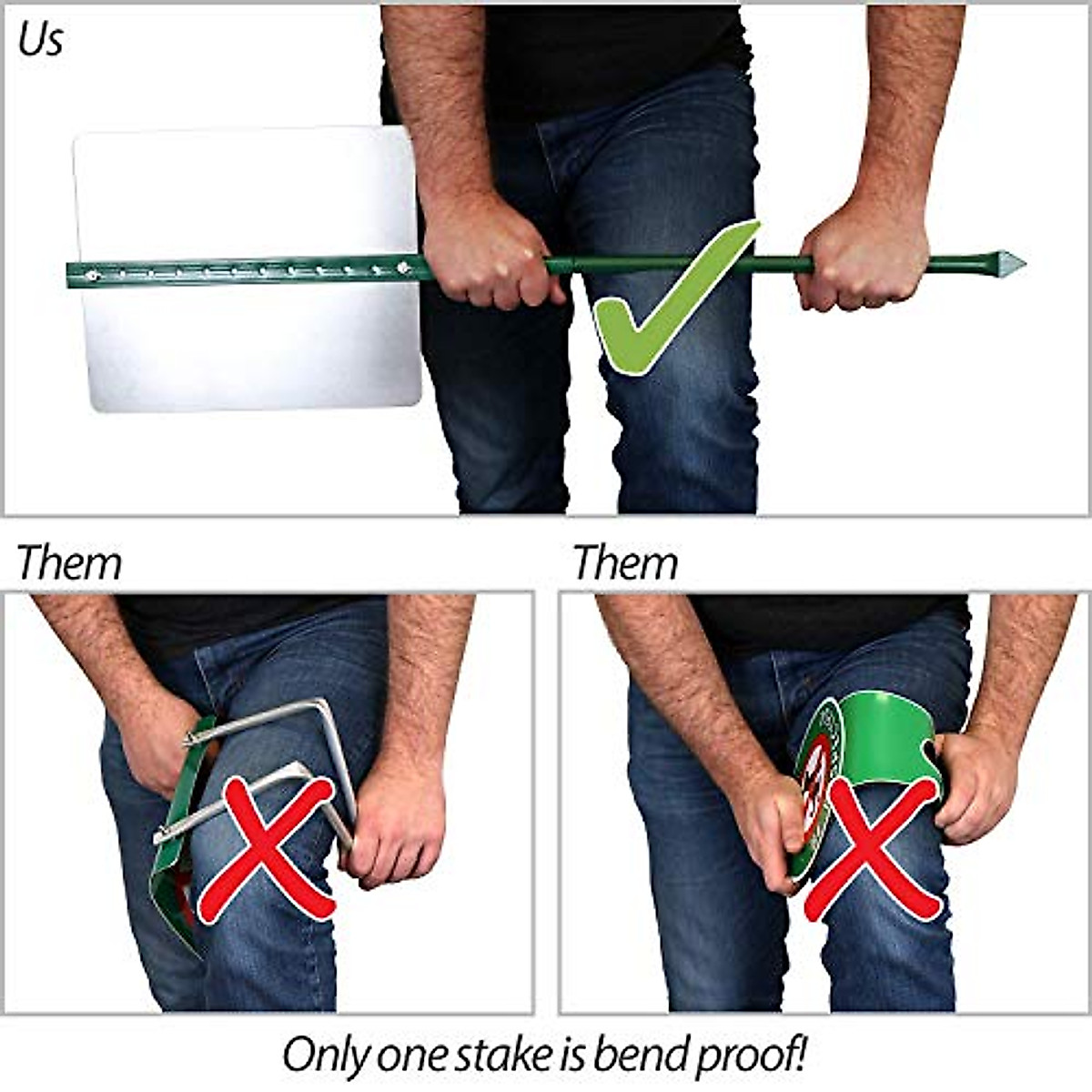 SmartSign No Trespassing Signs Private Property, 10 x 12 Inches Aluminum Sign with 3 Feet Stake