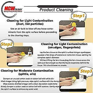 CNCOLETECH CO2 Laser Lens Dia:20mm FL:2.5" or 63.5mm Laser Mirror CVD ZnSe Focus Focal Lens for CO2 Laser Engraving Cutting Engraver/Cutter 40W-200W