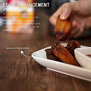 DELLING 16 inch Large Serving Platter Set & 8 Inch Rectangular serving Plates