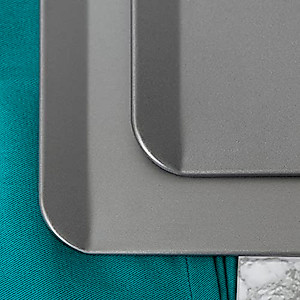 G & S Metal Products Company OvenStuff Nonstick Cookie Slider Baking Sheets, Set of 2, Gray