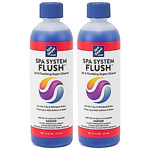 Spa System Flush Super-Cleaner: Hot Tub & Jetted Whirlpool Bath Oily Grime Plumbing Purge 16oz. (2)