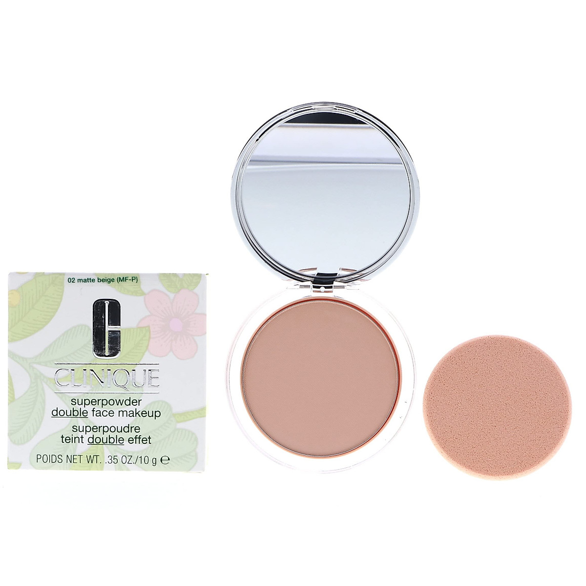 Clinique SuperPowder Double Face Makeup Powder Compact .35 oz, Matte Neutral
