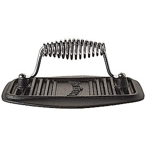 Jim Beam Stainless Steel Cast Iron Meat Press, Pre Seasoned for Delicious Meat, Steak, Beef and Patty, Heavy Duty Construction