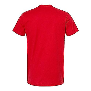 Tultex 202 - Unisex Fine Jersey Tee Red (Red, Medium)