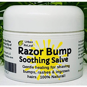 Urban ReLeaf RAZOR BUMP Soothing Salve! 1 oz. Quickly soothe bumps, rashes, ingrown hairs & razor burn. 100% Natural, Vegan. Pure Shea, Tea Tree, Lemon Balm. For face, neck, bikini, body!
