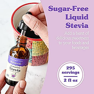 NuNaturals Liquid Stevia, Sugar-Free Sweetener, Plant-Based Sugar Substitute, Zero Calorie, Unflavored, Alcohol Free, 2oz