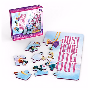 Disney Princess, 25-Piece Jigsaw Foam Squishy Puzzle Just Hanging Out Rapunzel Mulan Merida, for Kids Ages 4 and up
