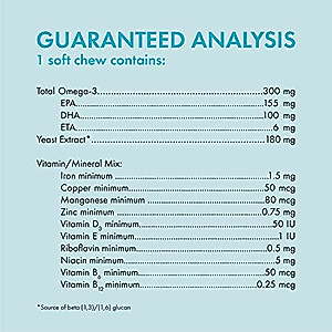 Nutramax Welactin Daily Omega-3 Supplement For Dogs, Skin & Coat Health Plus Overall Health, 60 Soft Chews