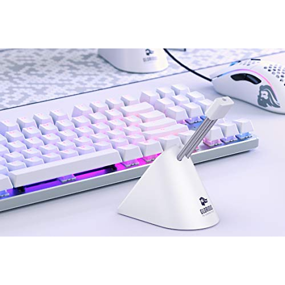 Glorious Gaming Mouse Bungee - Flexible Mouse Cable Management - Gaming Mouse Accessory (White)