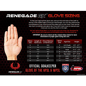 Renegade GK Eclipse Ambush Professional Goalie Gloves Pro Finger Savers | 4mm EXT Contact Grip | Black & Red Soccer Goalkeeper Gloves (Size 9, Youth-Adult, Neg. Cut, Level 5)