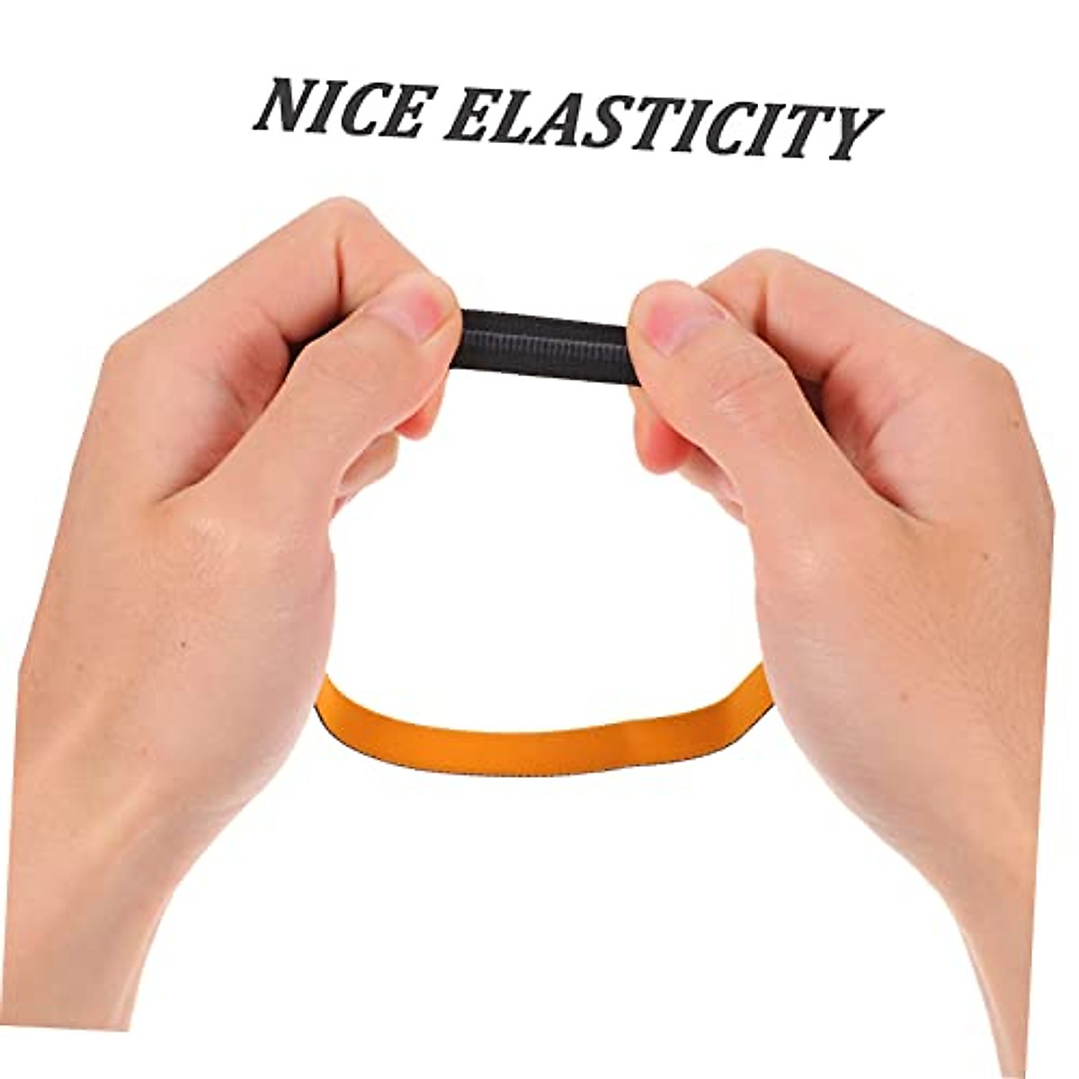 Unomor 2pcs Antiperspirant Sports Headband Sweat Headband scrunchies for Women Football Sweatband Workout White Soccer Ball Running Headbands Fitness Comfortable Supplies Polyester